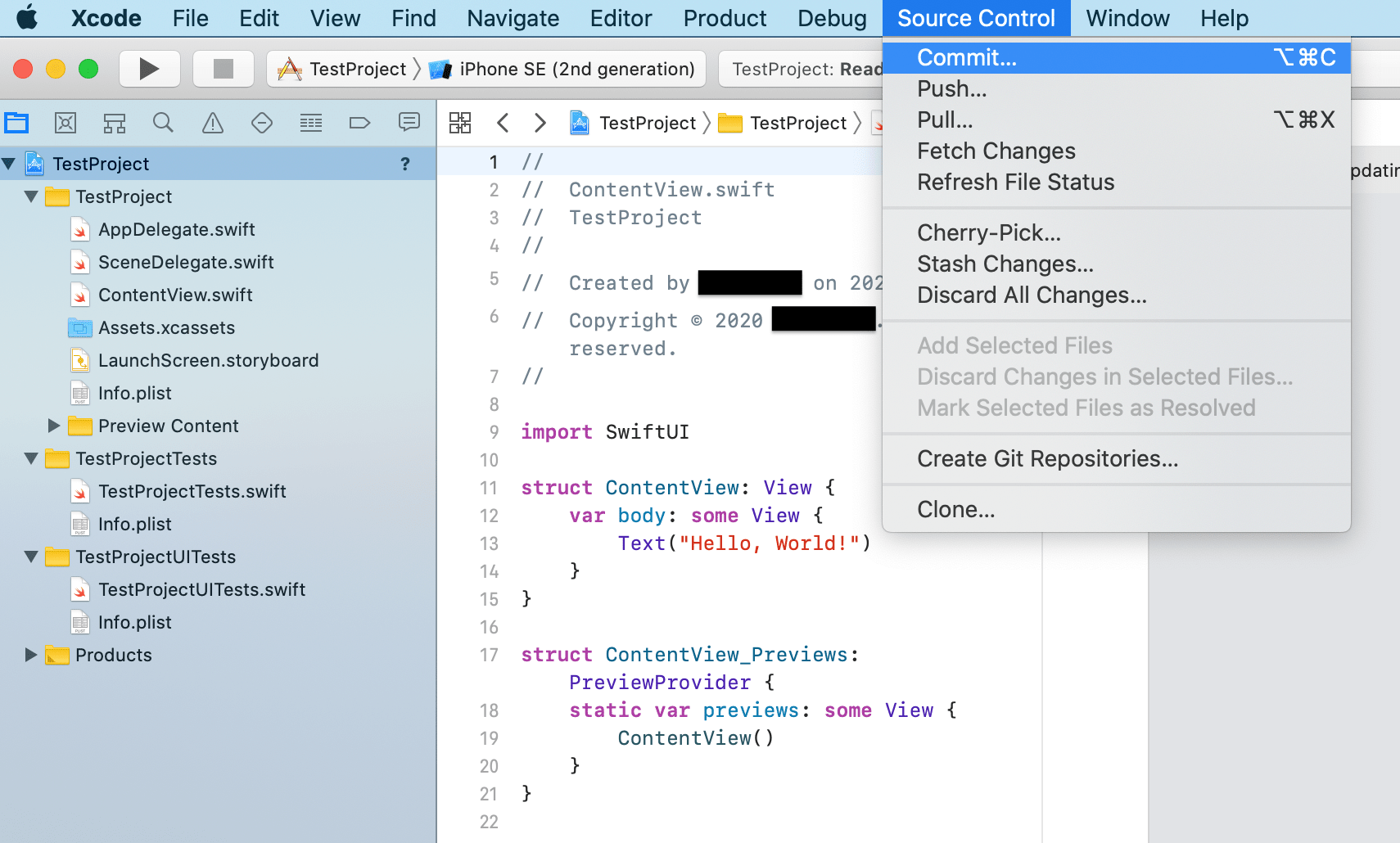 Xcodeから、Gitによるバージョン管理を使う | バージョン管理システム入門(初心者向け)