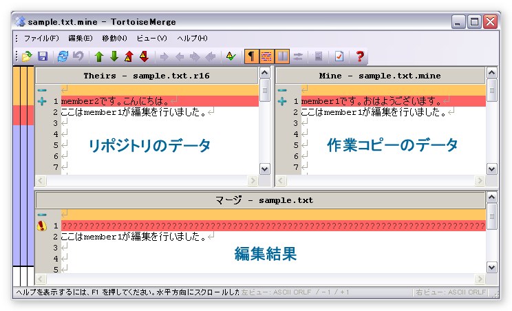 TortoiseSVN/競合してコミット出来ない時には – ヘルプ – tracpath